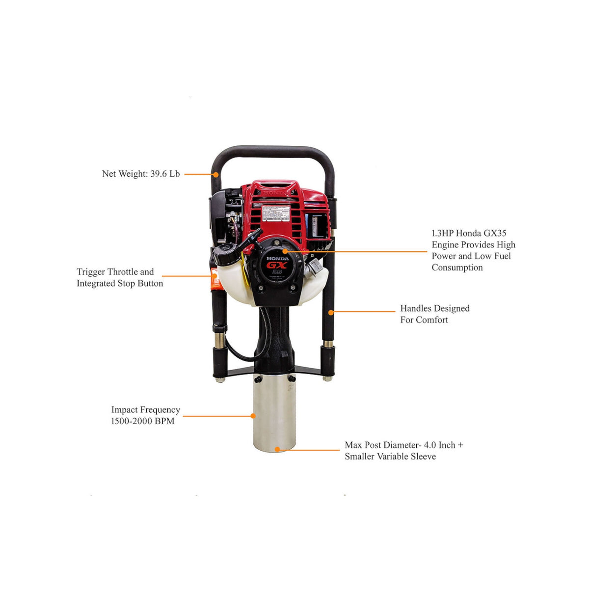DPD100 Honda Post Hole Driver — House Of Contractors Inc.