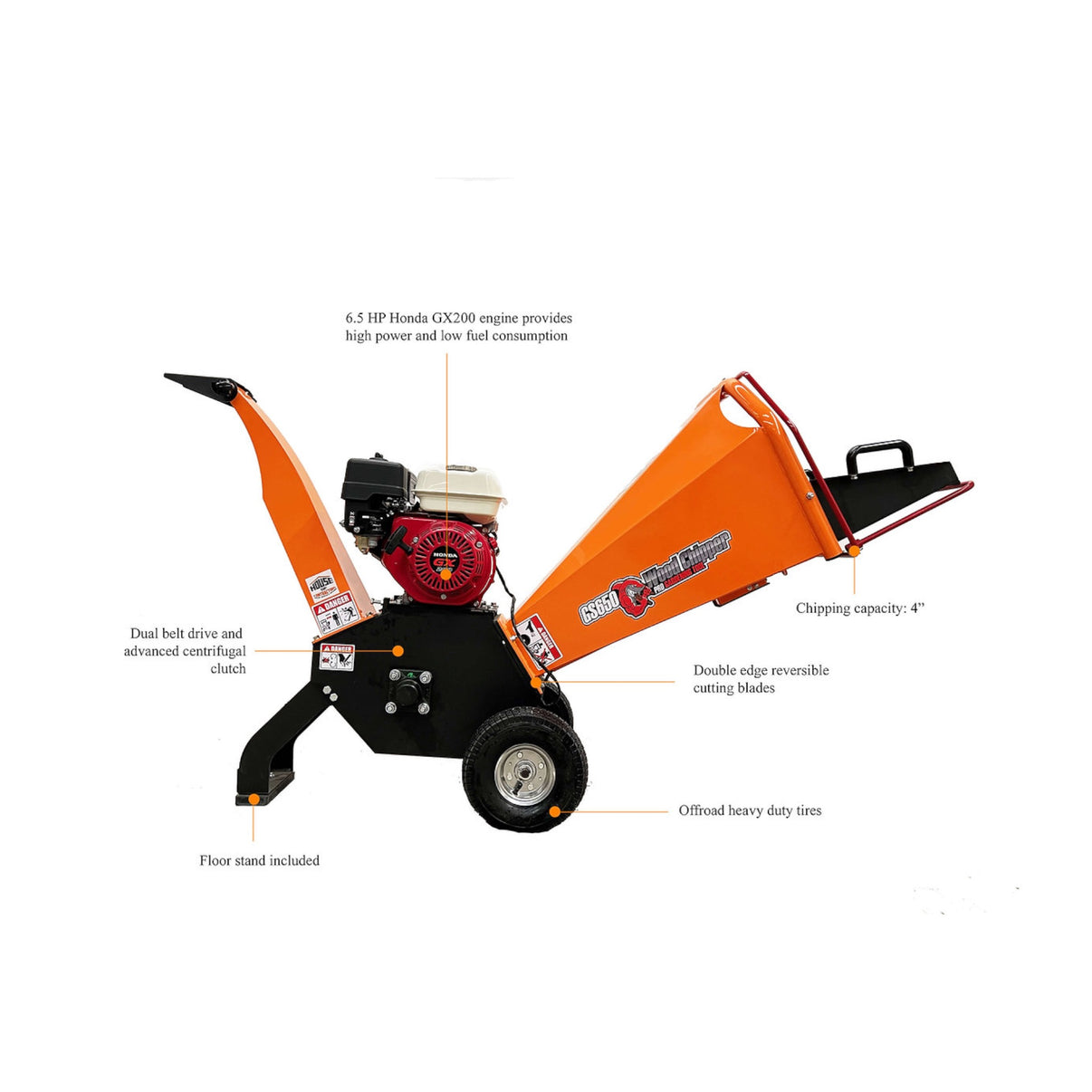 GS650PRO Honda 4 Inch Wood Chipper — House Of Contractors Inc.