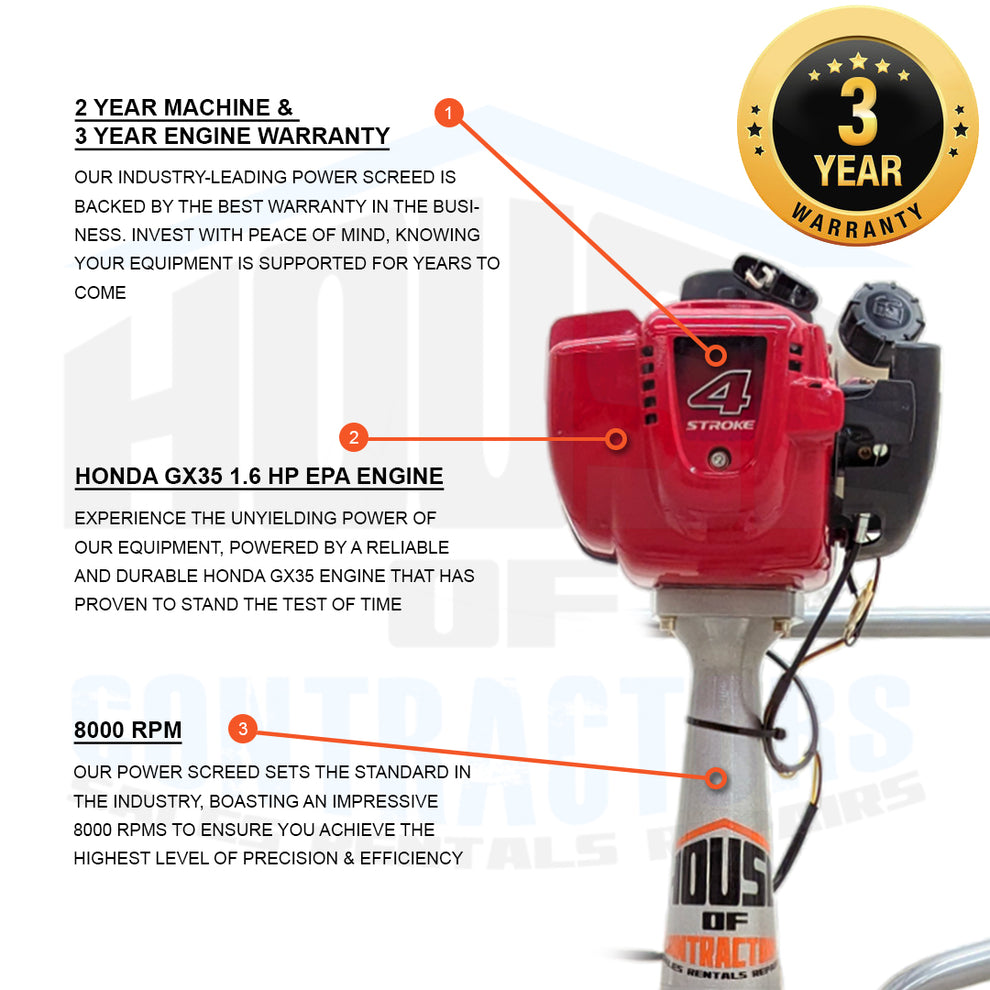 SF1 Honda GX35 Power Screed — House Of Contractors Inc.